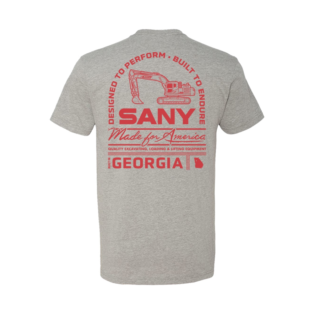Light-gray SANY field sports tee | SANY AMERICA STORE